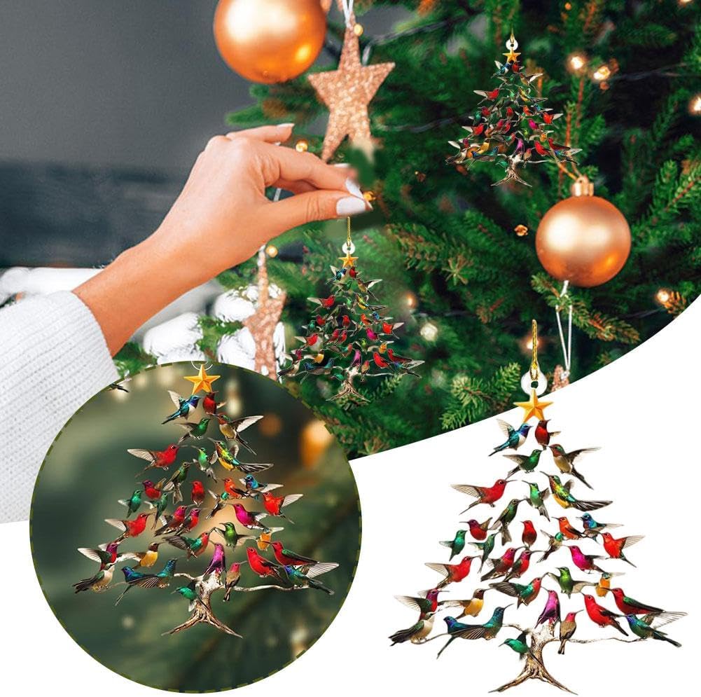 🔥🐦🎄Hummingbird Christmas 2D Acrylic Ornament – Dstdawn